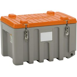 CEMO Universalbox aus Polyethylen, Inhalt 150 l, Traglast 100 kg, grau / orange