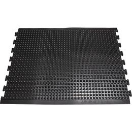 Miltex Anti-Erm&uuml;dungsmatte YOGA DOME BASIC, schwarz genoppt, Mittelst&uuml;ck, LxB 1200 x 900 mm