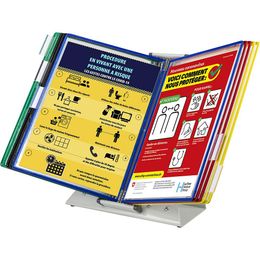 Tarifold Antimikrobielles Klarsichttafel-Tischpult, Komplettset, mit 10 Tafeln DIN A4