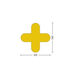 PVC-Bodenmarkierungen, Typ Kreuz, VE 50 Stk, LxB 300 x 300 mm kaiserkraft