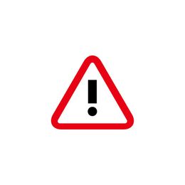 SMIT VISUAL Magnetsymbol ATTENTION, HxB 35 x 40 mm, VE 20 Stk, rot / wei&szlig;