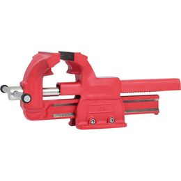 KS Tools Parallel-Schraubstock ohne Drehteller, Backenlänge 120 mm, mit Rohrspannbacke