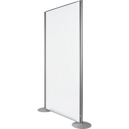 MAGNETOPLAN Hygiene- und Sicherheits-Raumteiler PROFESSIONAL, transparent, HxBxT 2000 x 1000 x 300 mm, transparent, mit F&uuml;&szlig;en