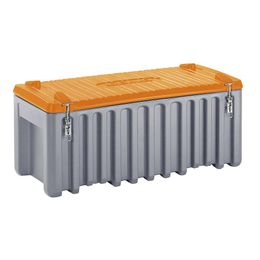 CEMO Universalbox aus Polyethylen, Inhalt 250 l, Traglast 200 kg, grau / orange