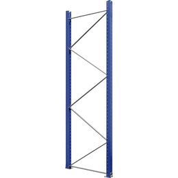 eurokraft pro Palettenregal-St&uuml;tzrahmen, zerlegt, enzianblau RAL 5010 / verzinkt, HxT 3360 x 1100 mm
