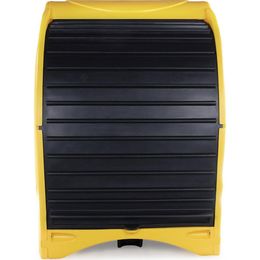 PE-Gefahrstoffdepot mit Jalousie, für 4 x 200-l-Fässer, Auffangvolumen 242 l, HxBxT 2110 x 1565 x 1620 mm kaiserkraft