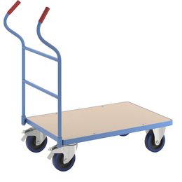 eurokraft pro Plattformwagen, mit Schiebeb&uuml;gel, Ladeh&ouml;he 235 mm