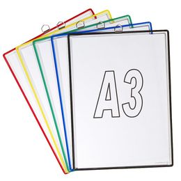 Tarifold H&auml;nge-Klarsichttasche, f&uuml;r Format DIN A3, farblich sortiert, VE 10 Stk