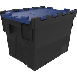 Mehrweg-Stapelbeh&auml;lter, LxBxH 400 x 300 x 306 mm, schwarz/blau kaiserkraft