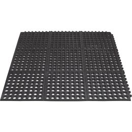 Miltex Industrie-Arbeitsplatzmatte, Allroundmatte Yoga Octa Basic, 900 x 900 mm, gelochte Oberfl&auml;che