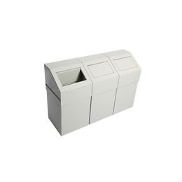Abfalltrennstation 3er-Set, Volumen 50 l, BxHxT 945 x 600 x 315 mm, mit 3 Beh&auml;ltern kaiserkraft