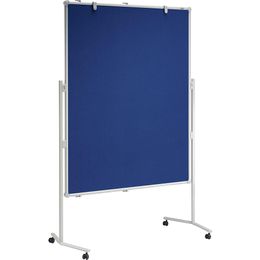 Maul Moderationstafel Maulpro, Textil-Oberfläche, blau, BxH 1200 x 1500 mm
