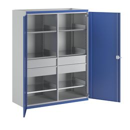ANKE Schwerlastschrank JUMBO mit Trennwand, 4 Schubladen, HxBxT 1950 x 1484 x 690 mm
