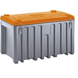 CEMO Universalbox aus Polyethylen, Inhalt 400 l, Traglast 250 kg, grau / orange