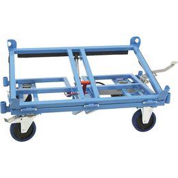 eurokraft pro Fahrgestell neigbar, 1000 kg Tragkraft, für Europaletten / Gitterboxen / Stapelbehälter, LxBxH 1683 x 840 x 405 mm