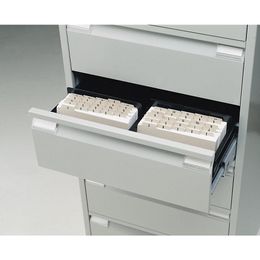 Bisley Karteist&uuml;tze, VE 10 Stk, f&uuml;r Karteischrank A6, 2-bahnig, schwarz