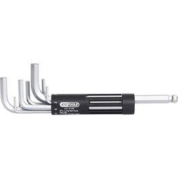 KS Tools 3-in-1 Innensechskant-Winkelstiftschl&uuml;ssel-Satz, 8-tlg, Kugelkopf, lang