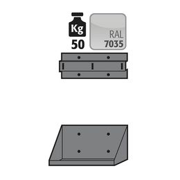 ASECOS Flaschenhalter, für Druckgasflaschen-Sicherheitsschrank, höhenverstellbar