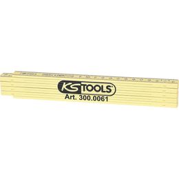 KS Tools Kunststoff-Gliederma&szlig;stab, L&auml;nge 2 m, gelb