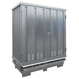 LaCont Gefahrstoff-Container zur passiven Lagerung entz&uuml;ndbarer Stoffe, Au&szlig;en-HxBxT 2570 x 2075 x 1075 mm, verzinkt