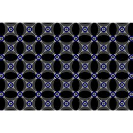 NOTRAX Schmutzfangmatte, Notrax Déco Design™, LxB 1800 x 1200 mm, blau/schwarz