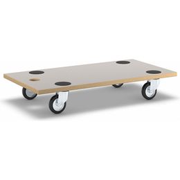 Wagner Transportroller mit Griffloch, MM 1316, Rollen f&uuml;r weiche B&ouml;den, VE 2 Stk, LxB 575 x 300 mm