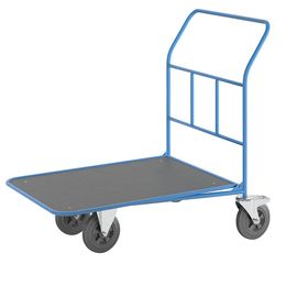 eurokraft pro Plattform-CC-Wagen, ohne Gel&auml;nder, Tragf&auml;higkeit 300 kg, 2 Lenkrollen mit Doppelstopp