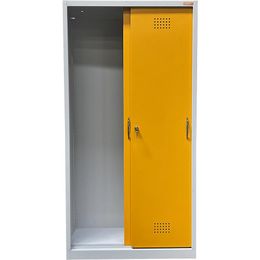 eurokraft basic Umweltschrank, Leergeh&auml;use mit Schiebet&uuml;ren, HxB 1800 x 920 mm, mit 2 T&uuml;ren, ohne Innenausstattung