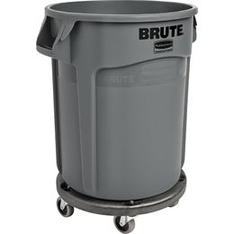 Rubbermaid Universalcontainer BRUTE® mit Fahrwagen, Volumen 166 l, grau
