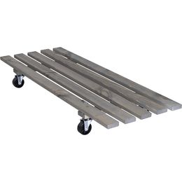 Wagner Pflanzenroller DOUBLE, Tragf&auml;higkeit 150 kg, LxB 790 x 290 mm, gr&uuml;ngrau