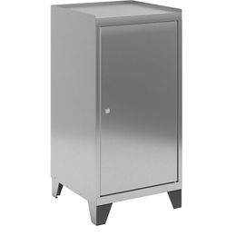 Edelstahl-Werkzeugschrank mit Stollenf&uuml;&szlig;en, mit 2 Fachb&ouml;den, HxBxT 1000 x 500 x 500 mm kaiserkraft