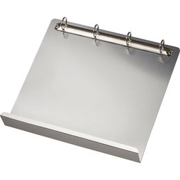 Tarifold Magnetisches 4-Ring-Mechanik-Ringbuch mit Leiste, DIN A4, VE 2 Stk, Aluminium