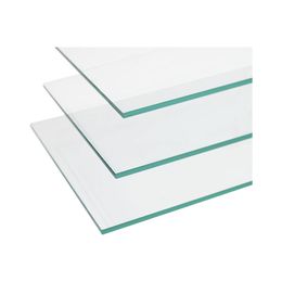 Glasboden f&uuml;r Vitrine, f&uuml;r BxT 500 x 500 mm, Eckvitrine, H&ouml;he 5 mm kaiserkraft