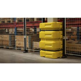 Axelent S&auml;ulenschutz X-Protect, HxBxL 900 x 330 x 330 mm, zinkgelb RAL 1018