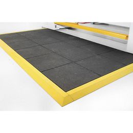 Coba Arbeitsplatzbodenbelag Fatigue-Step, mit geschlossener Oberfl&auml;che, Nitrilgummi, 900 x 900 mm, schwarz
