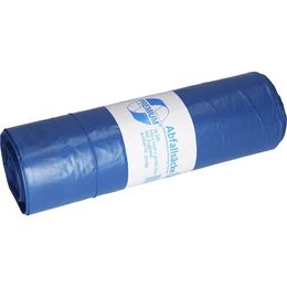 Zugband-Abfallsäcke, LDPE, 120 l, 50 µm, BxH 720 x 1000 mm, VE 250 Stk, blau kaiserkraft