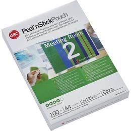 GBC Laminierfolie Peel'nStick™ glänzend, 125 µm, VE 100 Stk, für A4, selbstklebend