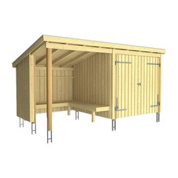Nordic Grillhütte/Gartenhaus, aus Holz, HxBxT 2200 x 2180 x 4320 mm (9,5 m²) kaiserkraft
