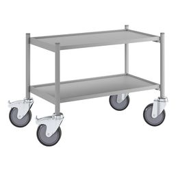 eurokraft pro Beistellwagen, Tragfähigkeit 150 kg, Ladefläche LxB 745 x 390 mm, 2 Etagen
