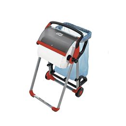 Tork Rollenspender, fahrbar, mit Abfallsackhalter, schwarz / rot