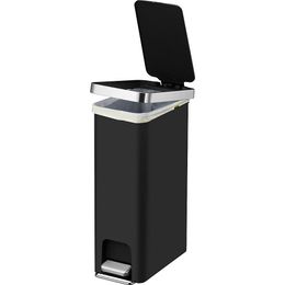 EKO Treteimer Hana Slim, Volumen 40 l, BxHxT 265 x 645 x 455 mm, schwarz