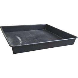 eurokraft basic PE-Kleingebinde-Universalwanne, Volumen 144 l, 1200 x 1200 x 120 mm, stapelbar
