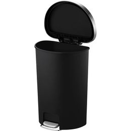 EKO Treteimer Hana, halbrund, Volumen 55 l, BxHxT 365 x 670 x 480 mm, schwarz