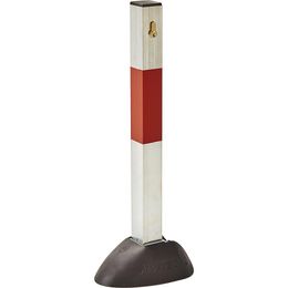 Mottez Parkpfosten, umklappbar, zum Aufd&uuml;beln, mit Zylinderschloss, BxH 165 x 610 mm