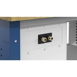 Druckluftbox, mit 2 Anschl&uuml;ssen inkl. Schlauch, passend nur f&uuml;r Werkbank mit Traglast 2000 kg kaiserkraft