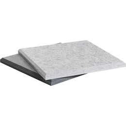 eurokraft basic Akustik-Wandfliese, HxB 300 x 300 mm, je 6 x hellgrau, dunkelgrau, VE 12 Stk
