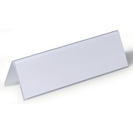Durable Tischnamensschild aus Hartfolie, Dachform, HxB 61/122 x 210 mm, VE 50 Stk