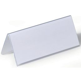 Durable Tischnamensschild aus Hartfolie, Dachform, HxB 61/122 x 150 mm, VE 50 Stk