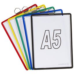 Tarifold H&auml;nge-Klarsichttasche, f&uuml;r Format DIN A5, farblich sortiert, VE 10 Stk