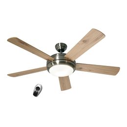 Deckenventilator TITANIUM, Rotorblatt-&Oslash; 1320 mm, mit Fernbedienung, Astpinie / Buche / Chrom geb&uuml;rstet kaiserkraft